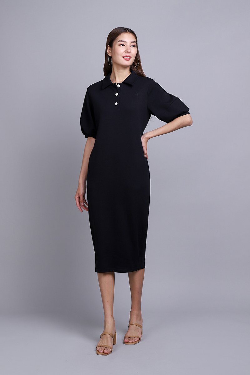 Miko Dress In Classic Black | LilyPirates