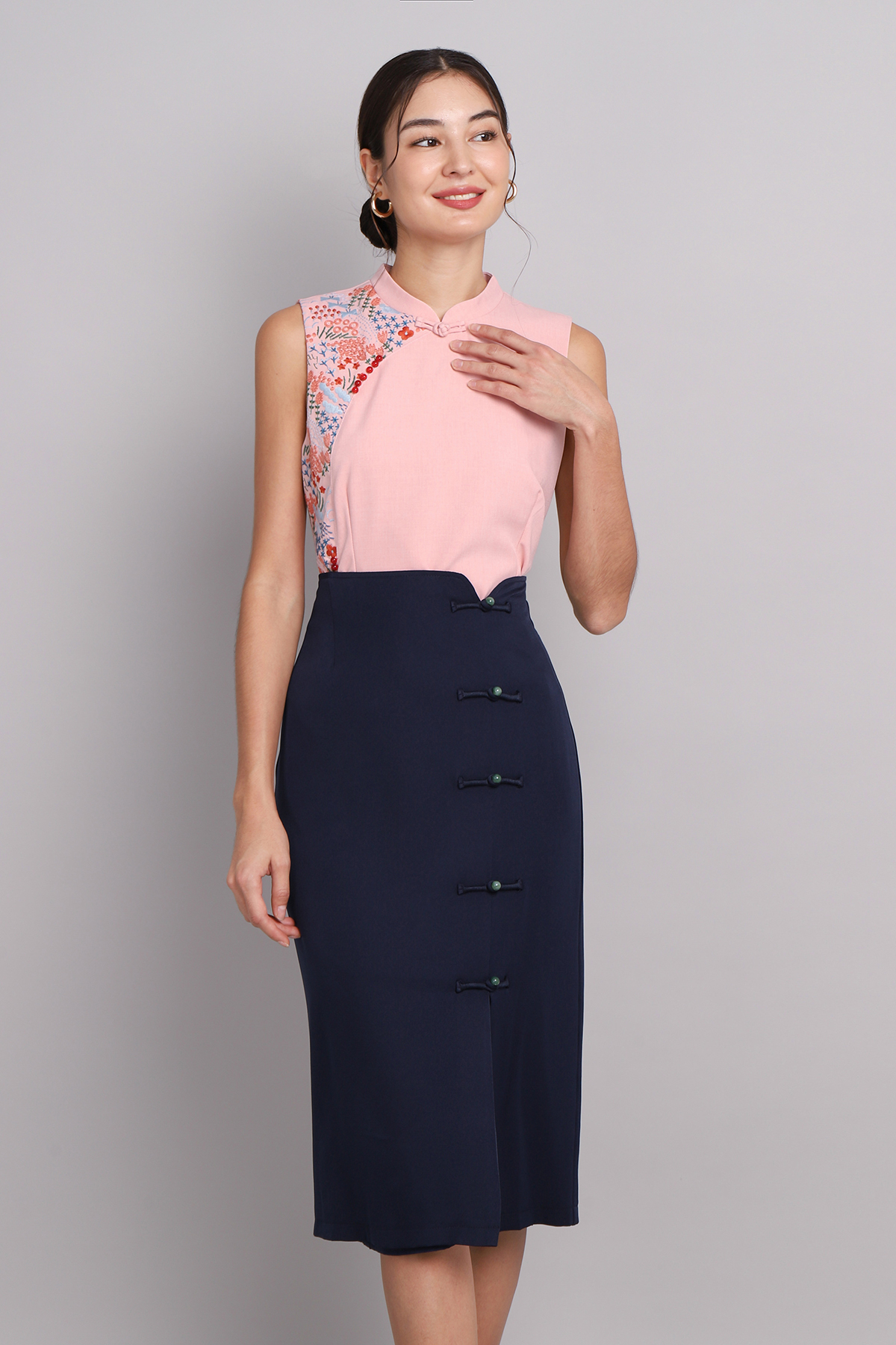 Clover Skirt In Navy Blue | Kind To Kind