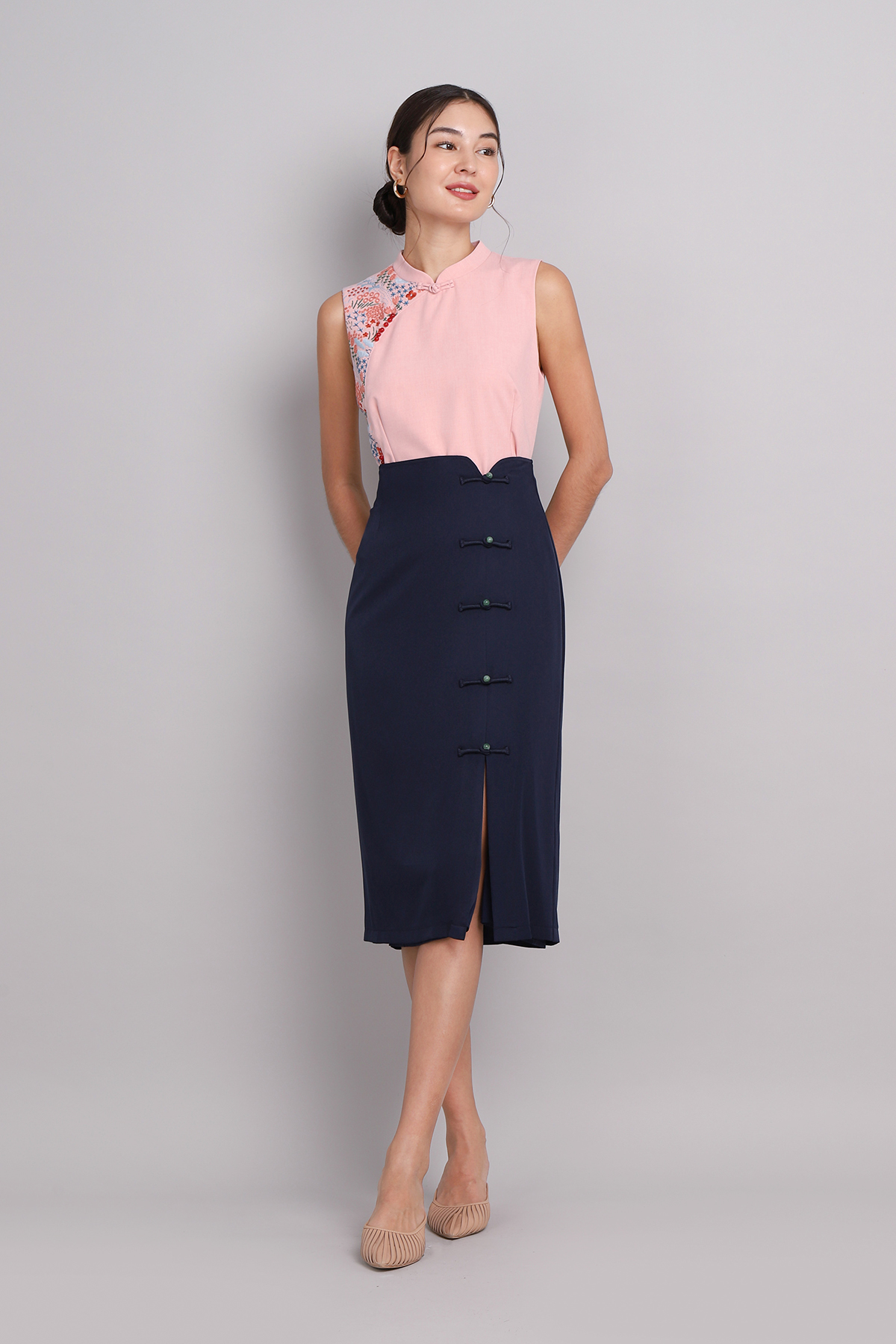 Clover Skirt In Navy Blue | Kind To Kind