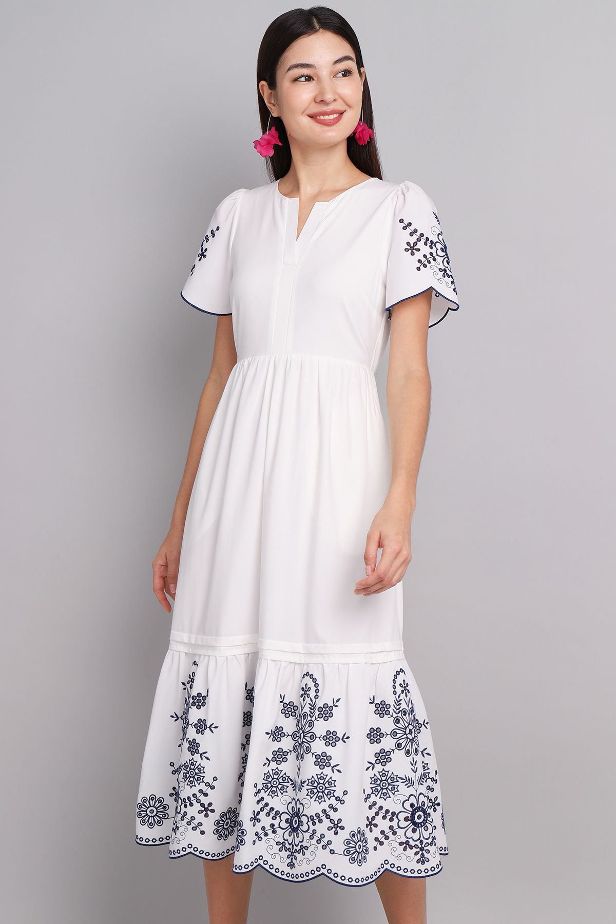 Ruby Dress In White Blue | Kind To Kind