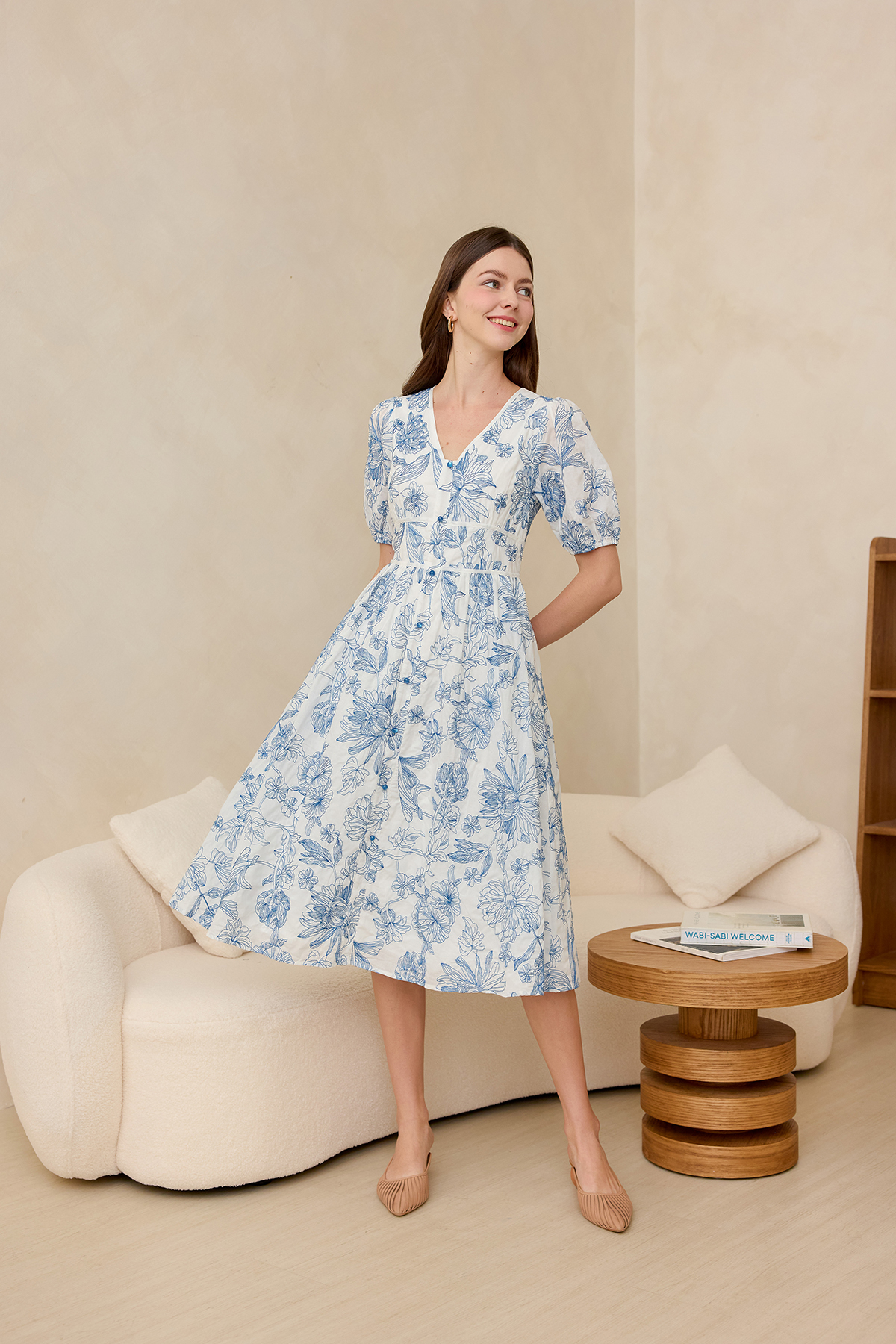 Eden Dress In Blue Embroidery | Kind To Kind