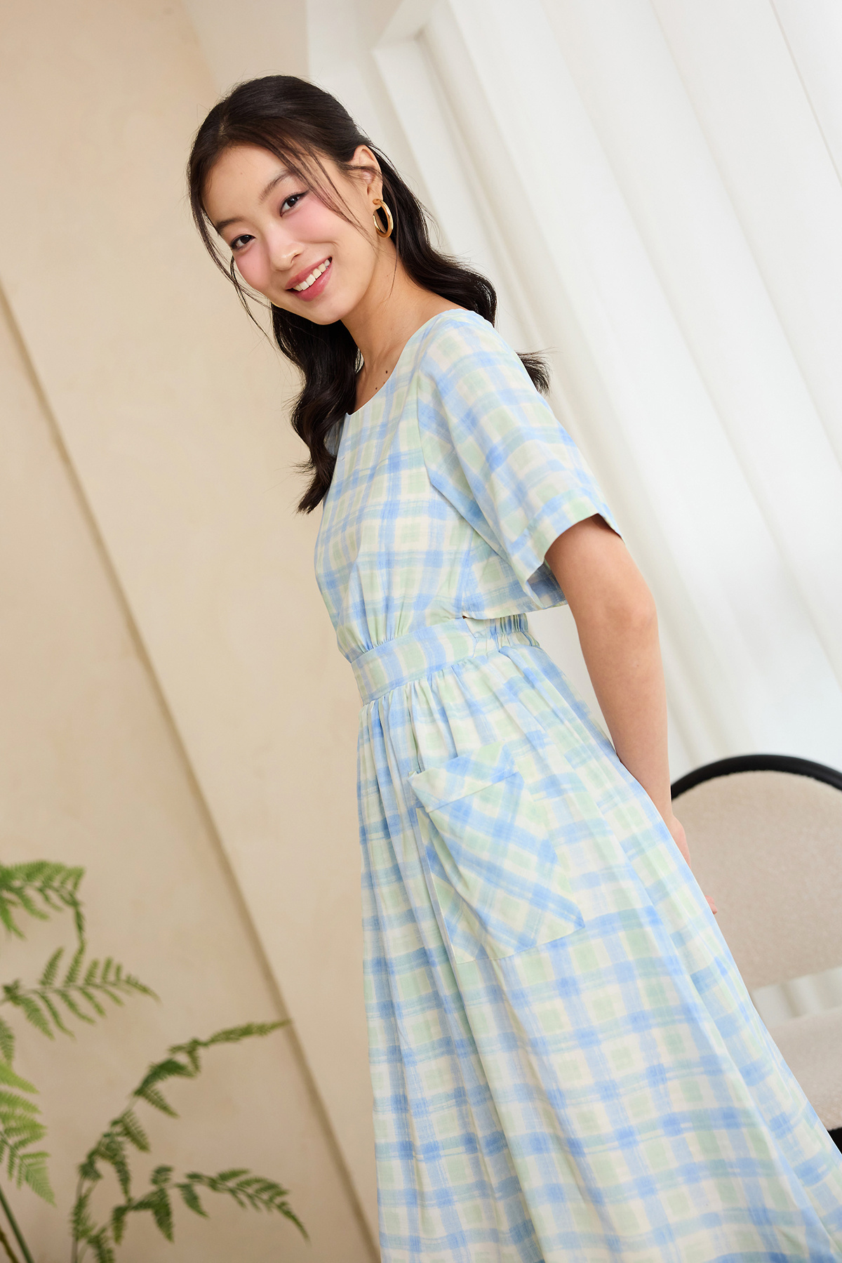 Ellie Dress In Ocean Checks | Kind To Kind