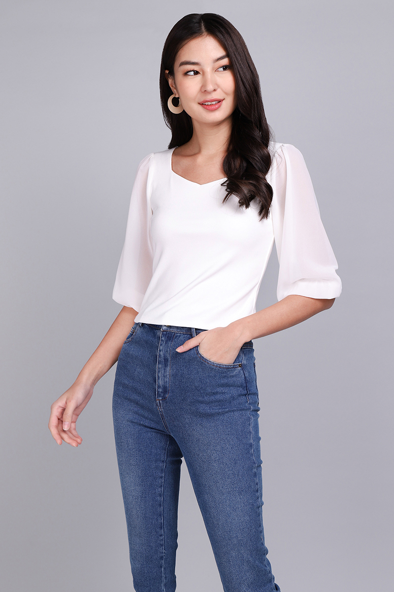 Zoe Top In Classic White | Kind To Kind