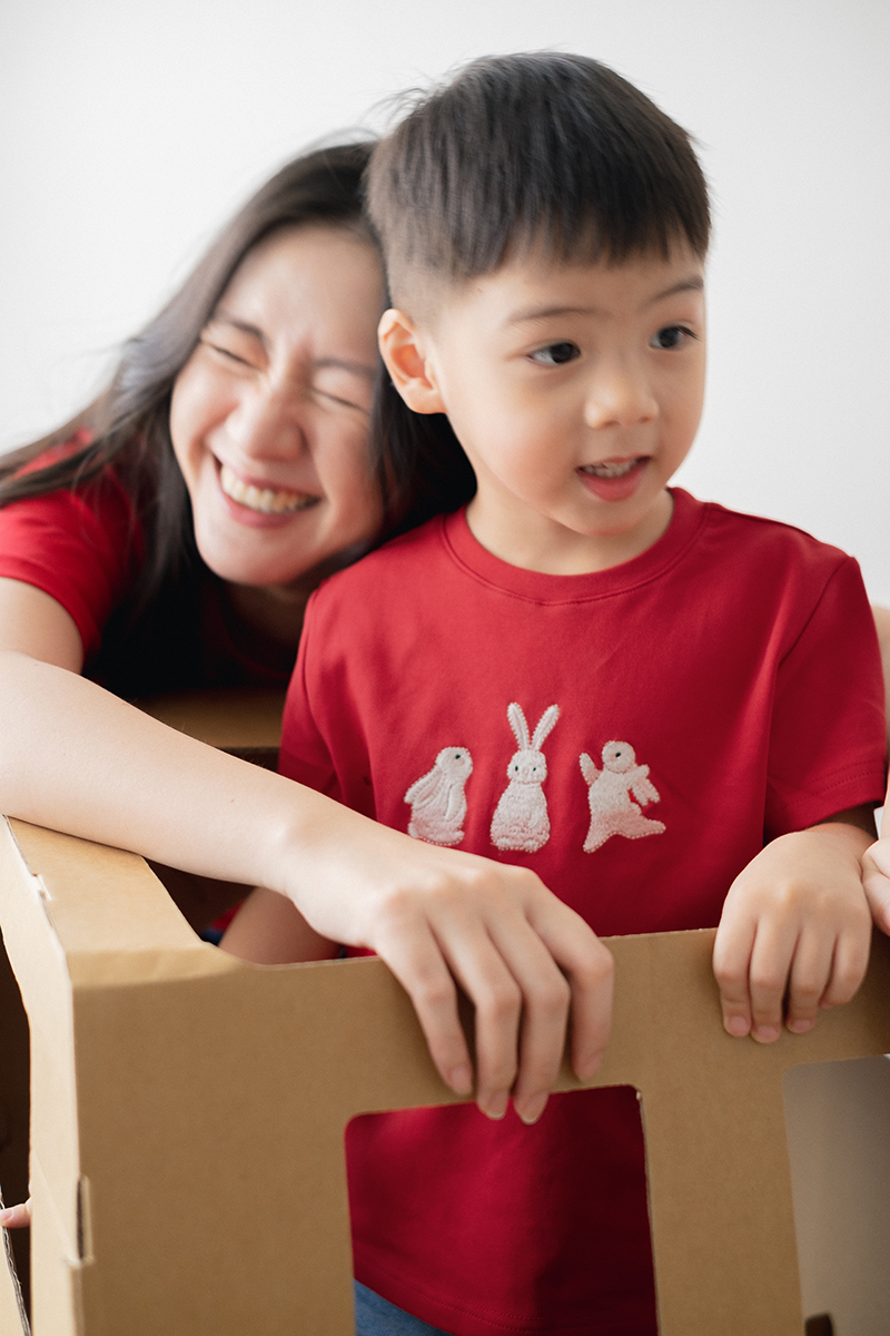 Rabbit Kids Top In Festive Red | Kind To Kind